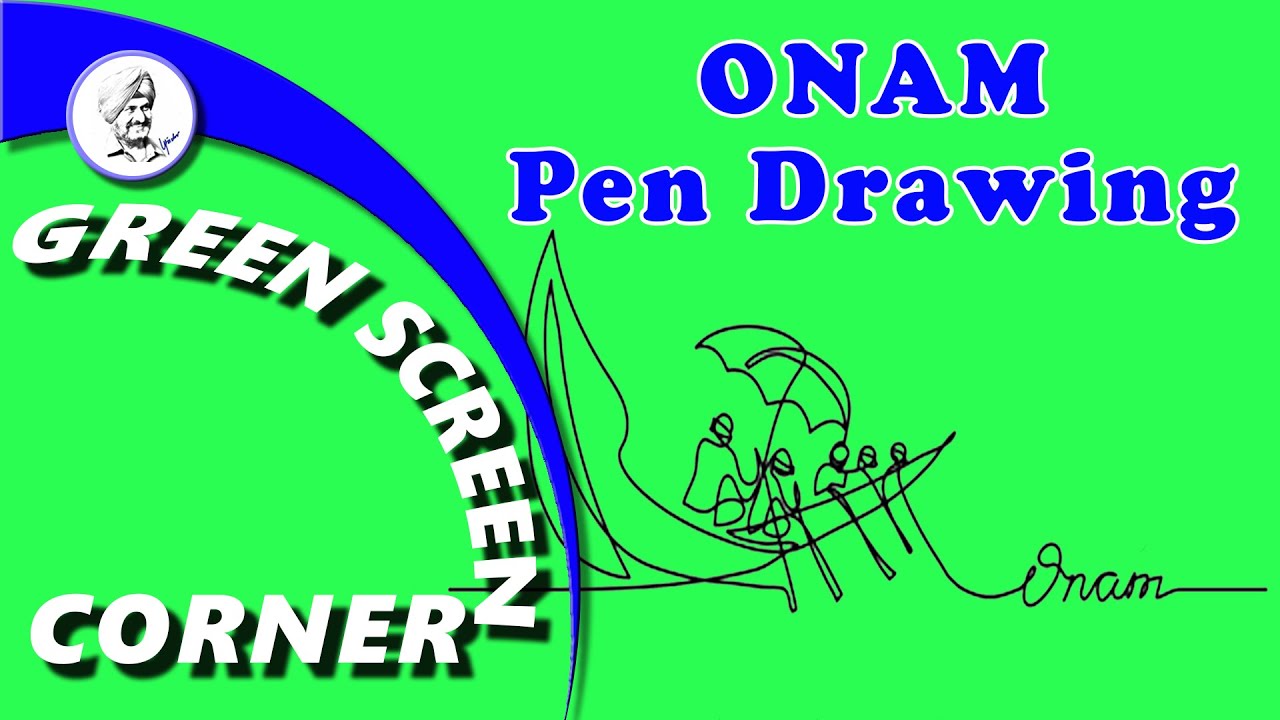 ONAM FESTIVAL KERELA Green Screen Corner Chrome Key Animation Free Use ...