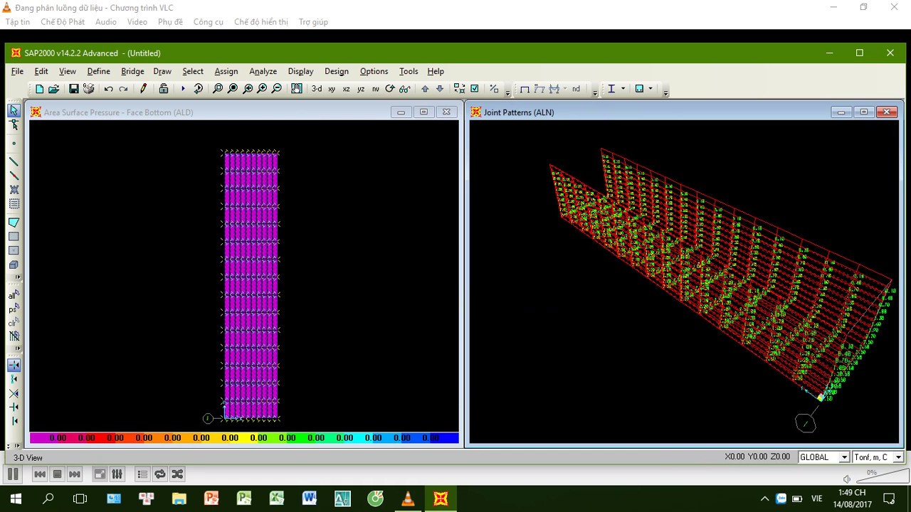 Bài toán Kênh sử dụng phần tử Shell - Sap2000 - YouTube