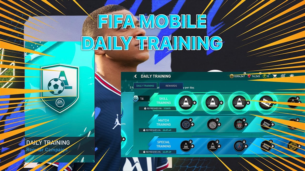 FIFA MOBILE DAILY TRAINING (PART 9) - YouTube