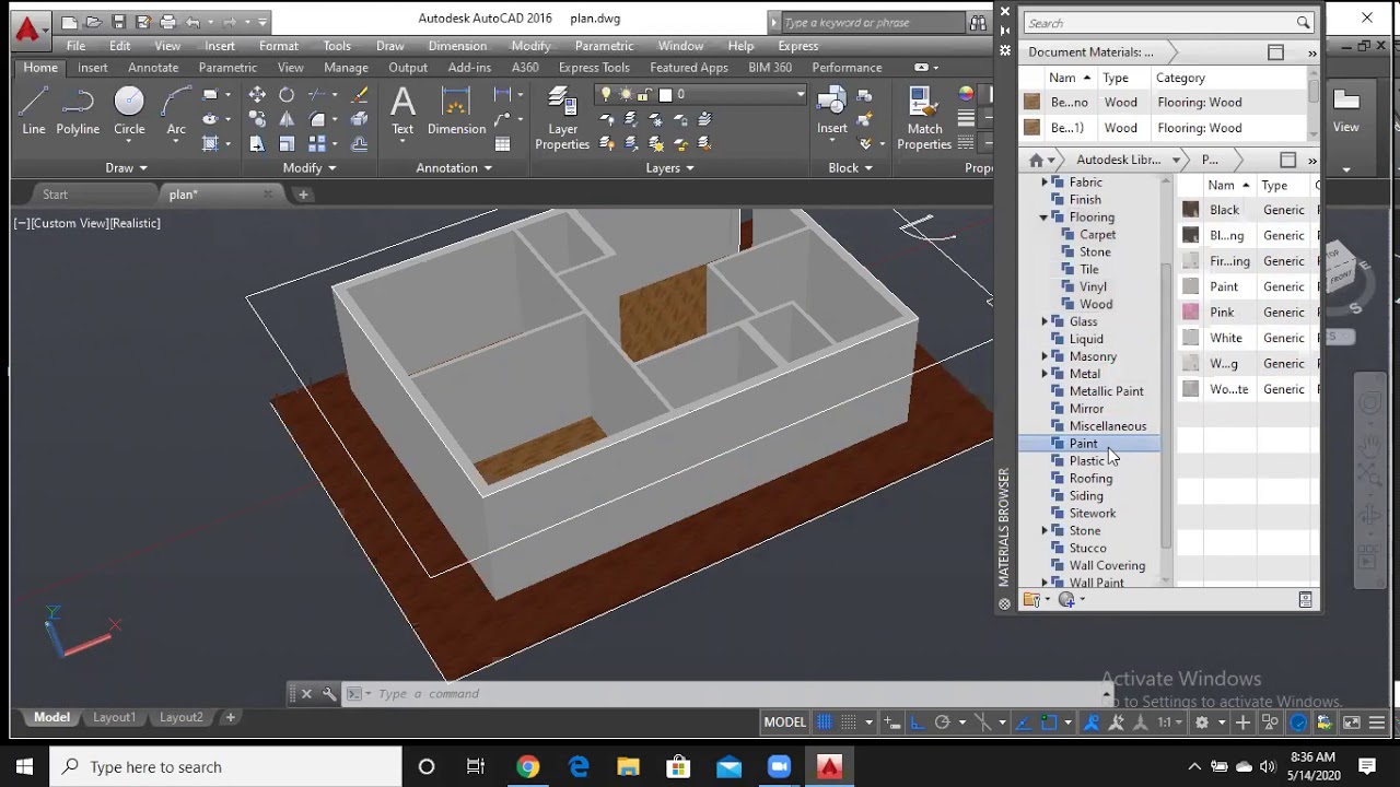 3D Plan AutoCAD - YouTube