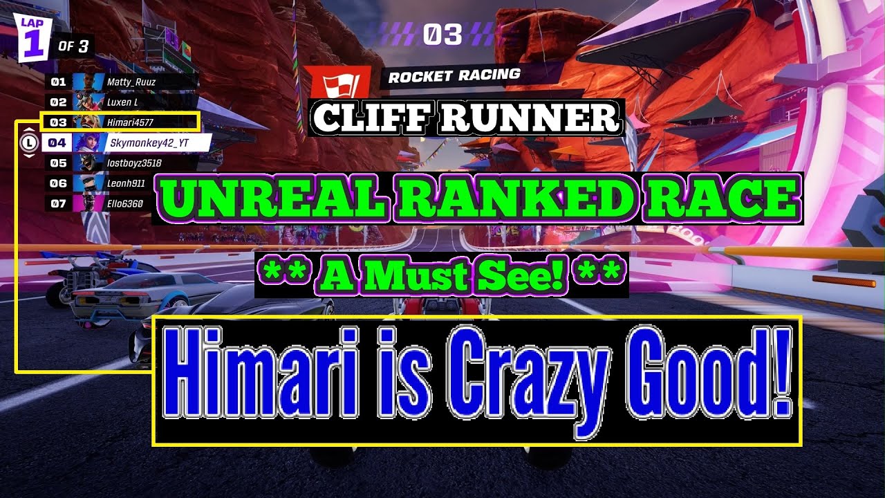 Rocket Racing - Cliff Runner 1 (Unreal Rank - Intense!) - YouTube