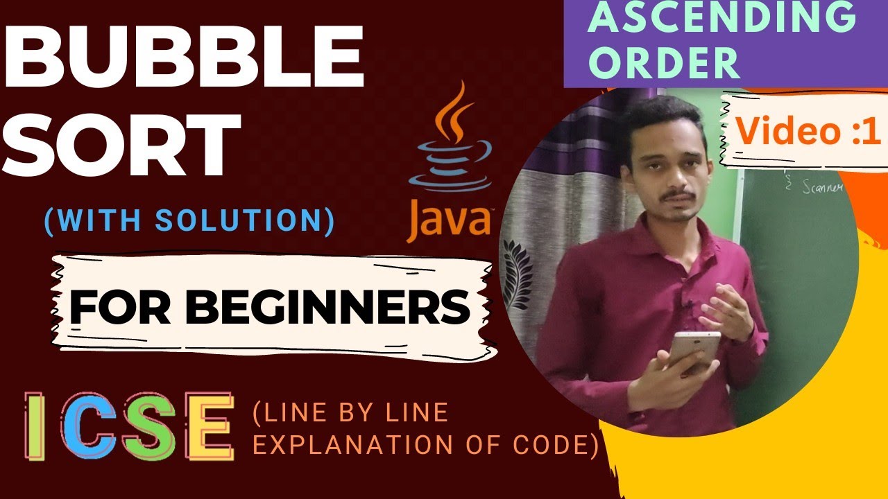 Bubble Sort In Java Sorting In Java Arrays In Java Computer 7645