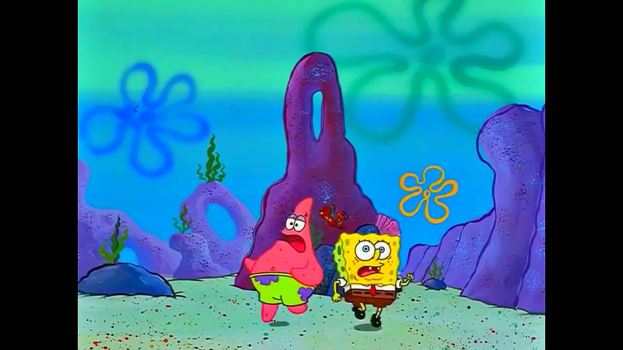 Spongebob - Sandy Chases Spongebob & Patrick (Slow Motion) (Spanish ...