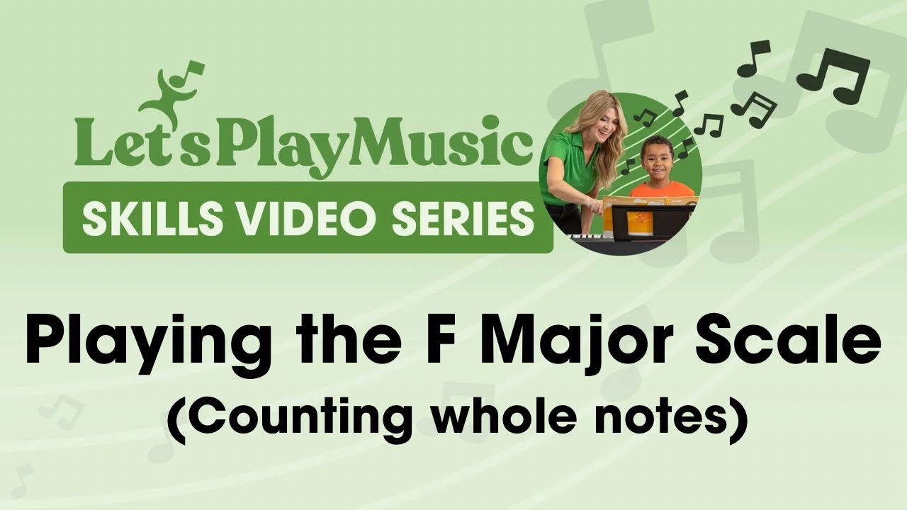 Let's Play Music: Playing the F Major Scale Hands Separate, Counting ...