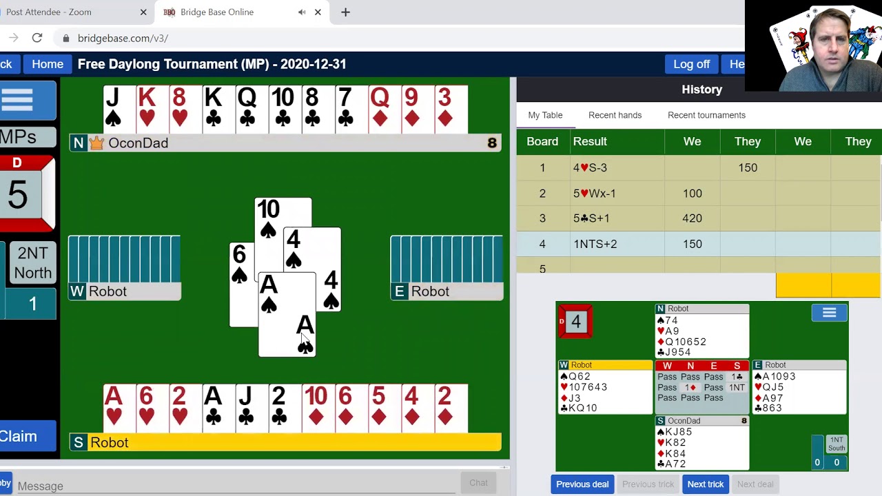 Improve your Bridge Game -- Bad start on 1 & 3 but finished 61% ...