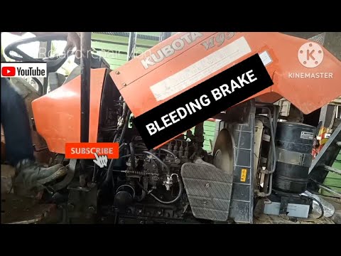 SIMPLE WAY BLEEDING BRAKE l TRACTOR KUBOTA #m9540 - YouTube