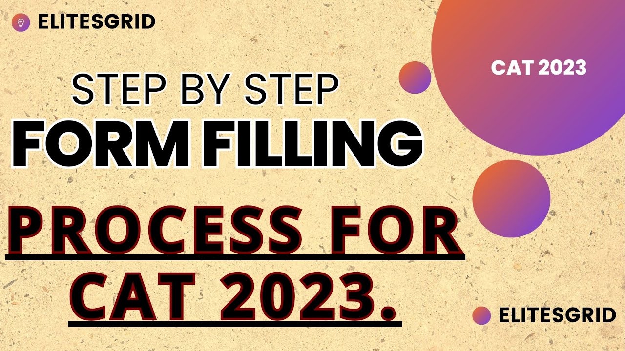 CAT 2023 - Step by Step form filling & Registration process - YouTube