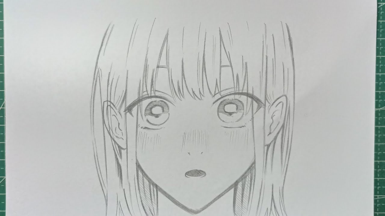 Drawing - Anime Girl cute face easy step-by-step | Anime drawing ...