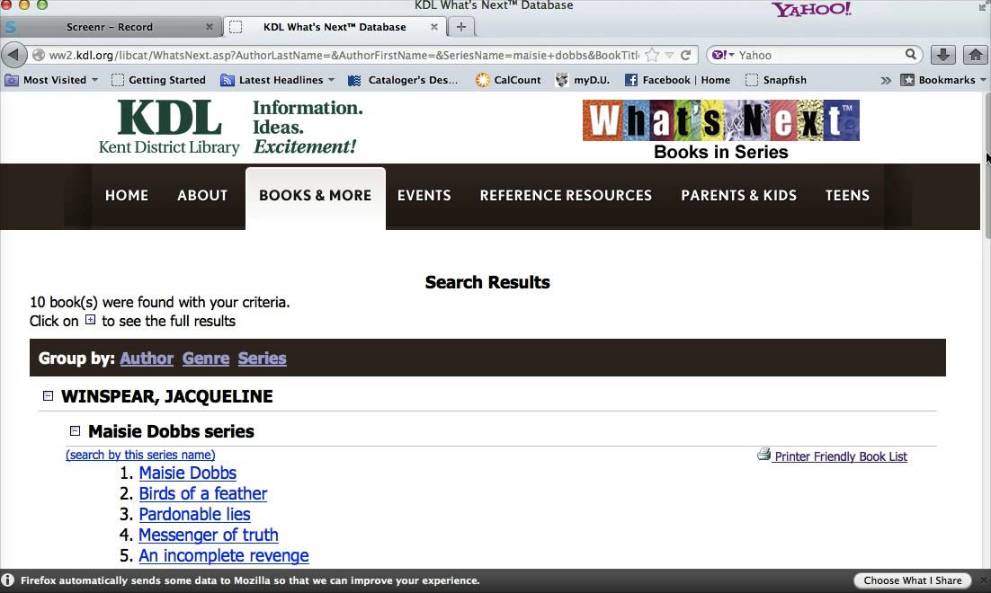 How to use KDL's What's Next Database - YouTube