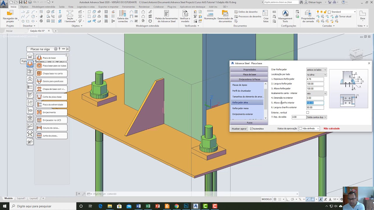 Autodesk Advance Steel - Tutorial Galpão 03 - YouTube