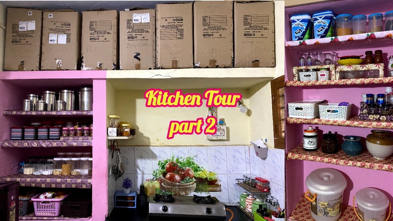 Small Kitchen Tour Part 2 | Non-Modular Kitchen Organization Ideas ...