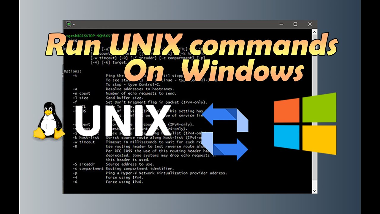 Run UNIX / Linux commands on Windows machine without other Operating ...