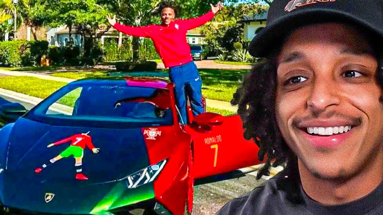iShowSpeed's First Car Is a Ronaldo Lamborghini.. - YouTube