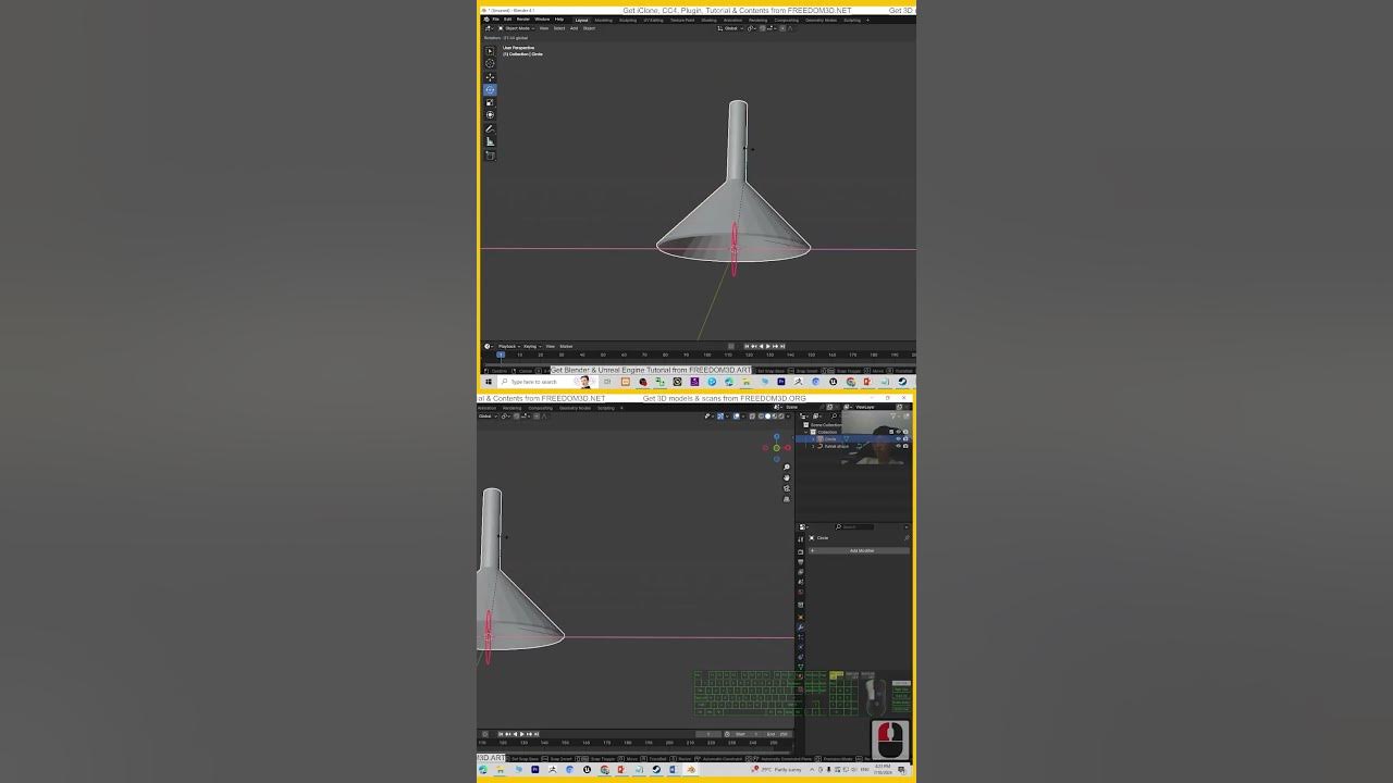 Funnel 3D Modeling in Blender #Funnel #3DModeling #Blender - YouTube