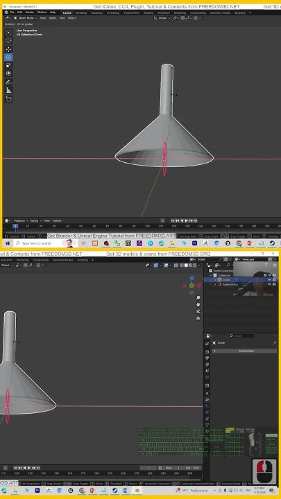 Funnel 3D Modeling in Blender #Funnel #3DModeling #Blender - YouTube