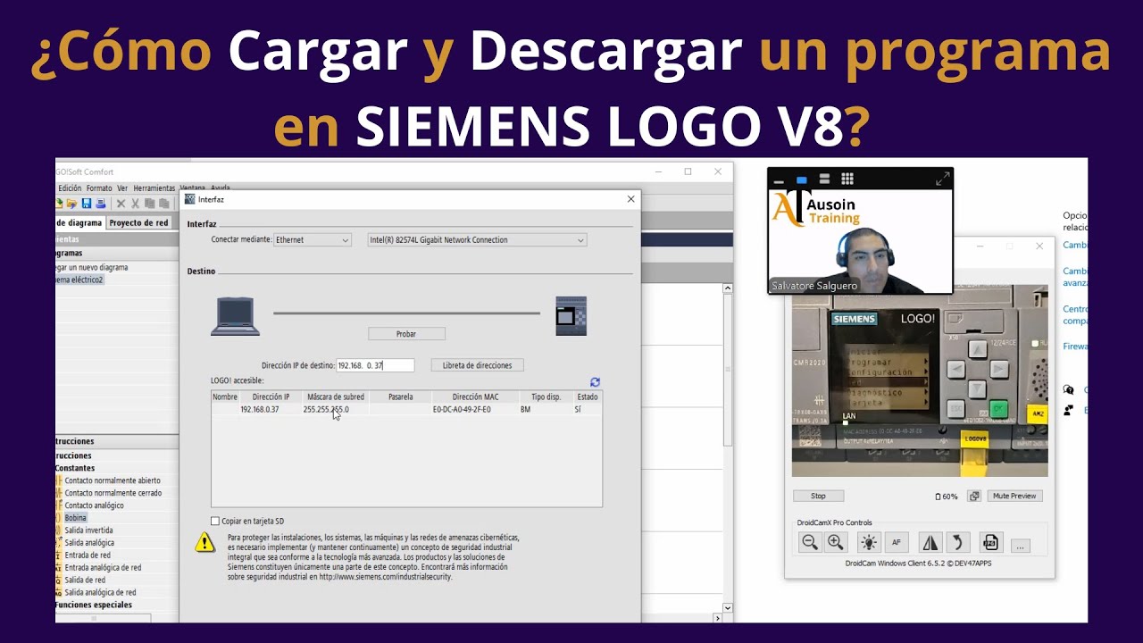 LogoSoft V8.3: Cómo Cargar y Descargar un Programa en Siemens LOGO ...