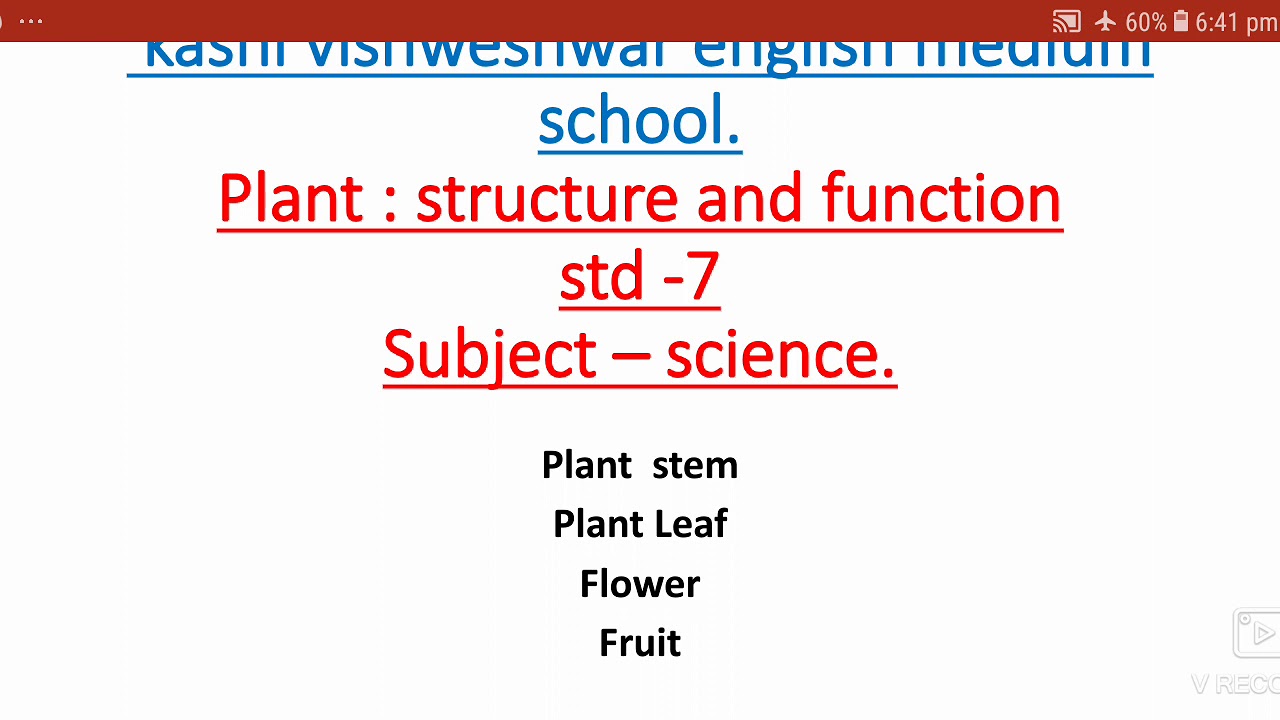 Std 7 science lecture. - YouTube