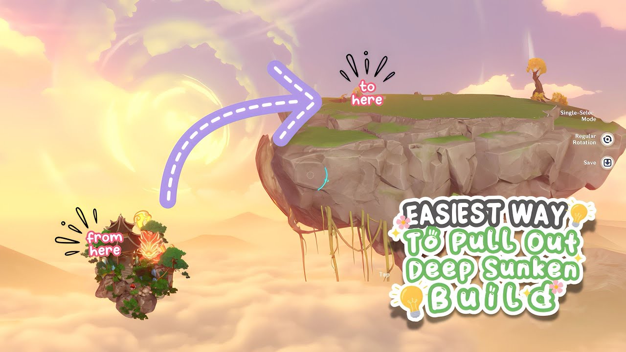 Easiest Way To Pull Out Deep Sunken Build | Serenitea Pot Design ...