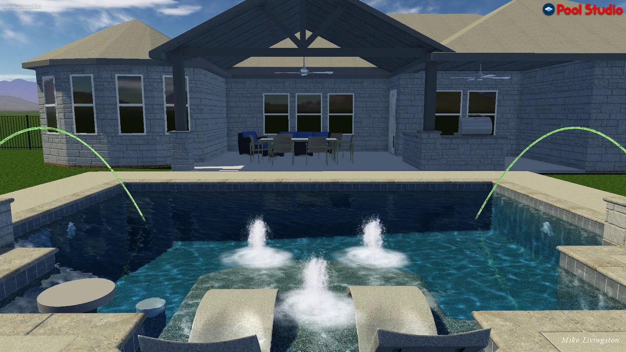 Broderick Pool 2A - Designed by Mike Livingston - Cody Pools - YouTube