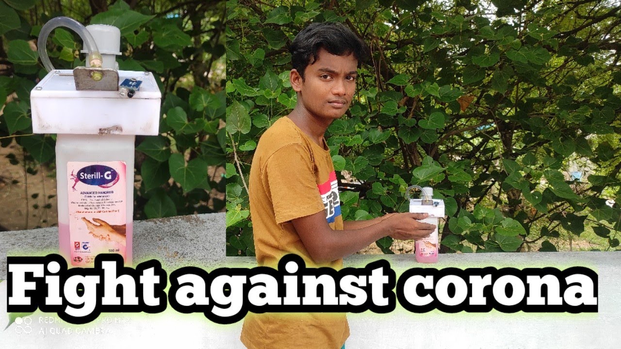 how to make automatic hand sanitizer machine at home ||automatic hand ...