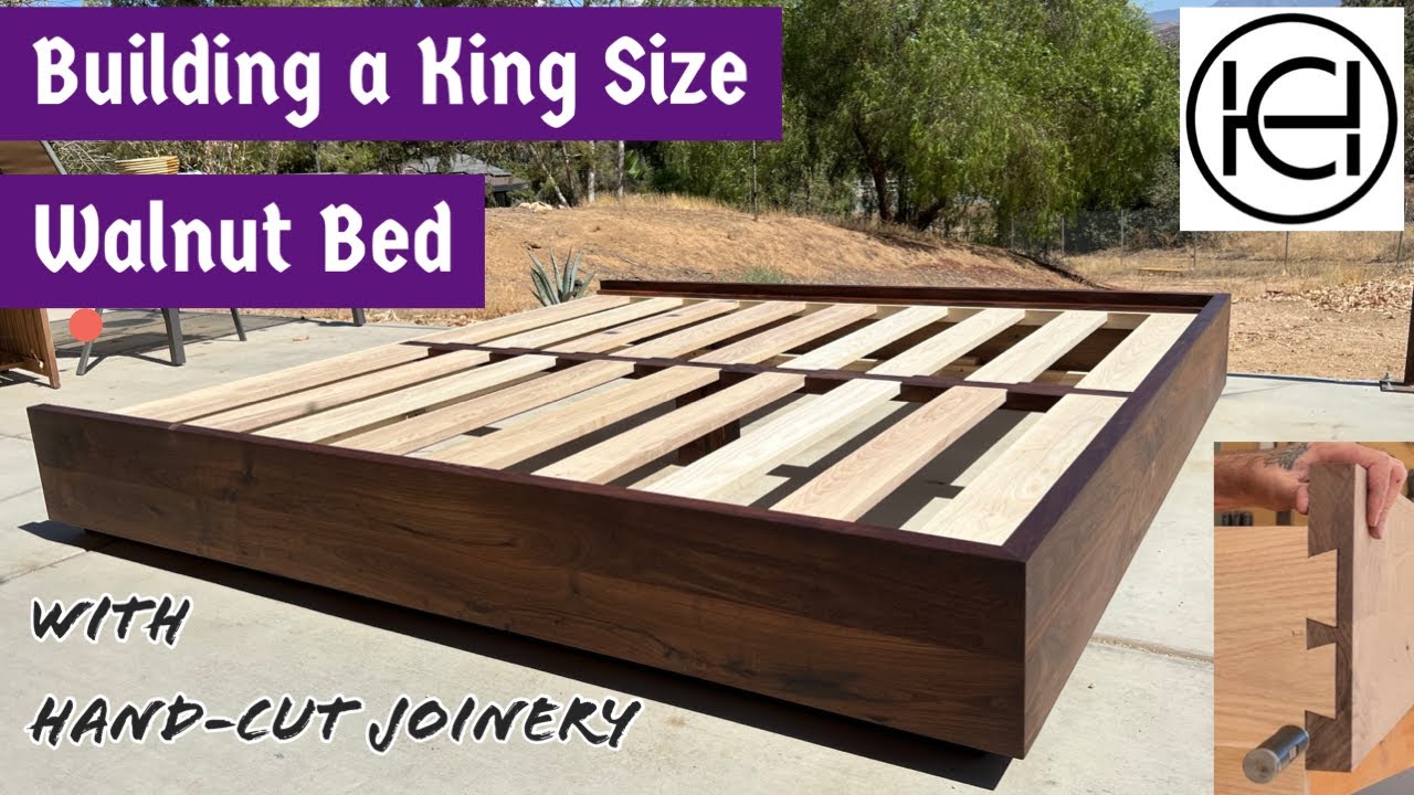 Build a King Size Bed From Solid Walnut and Ash - unintentional ASMR ...