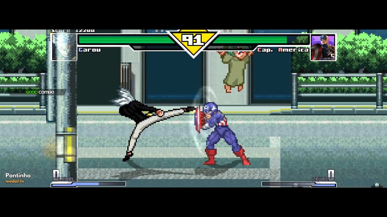 Garou VS Captain America Mugen jus - YouTube