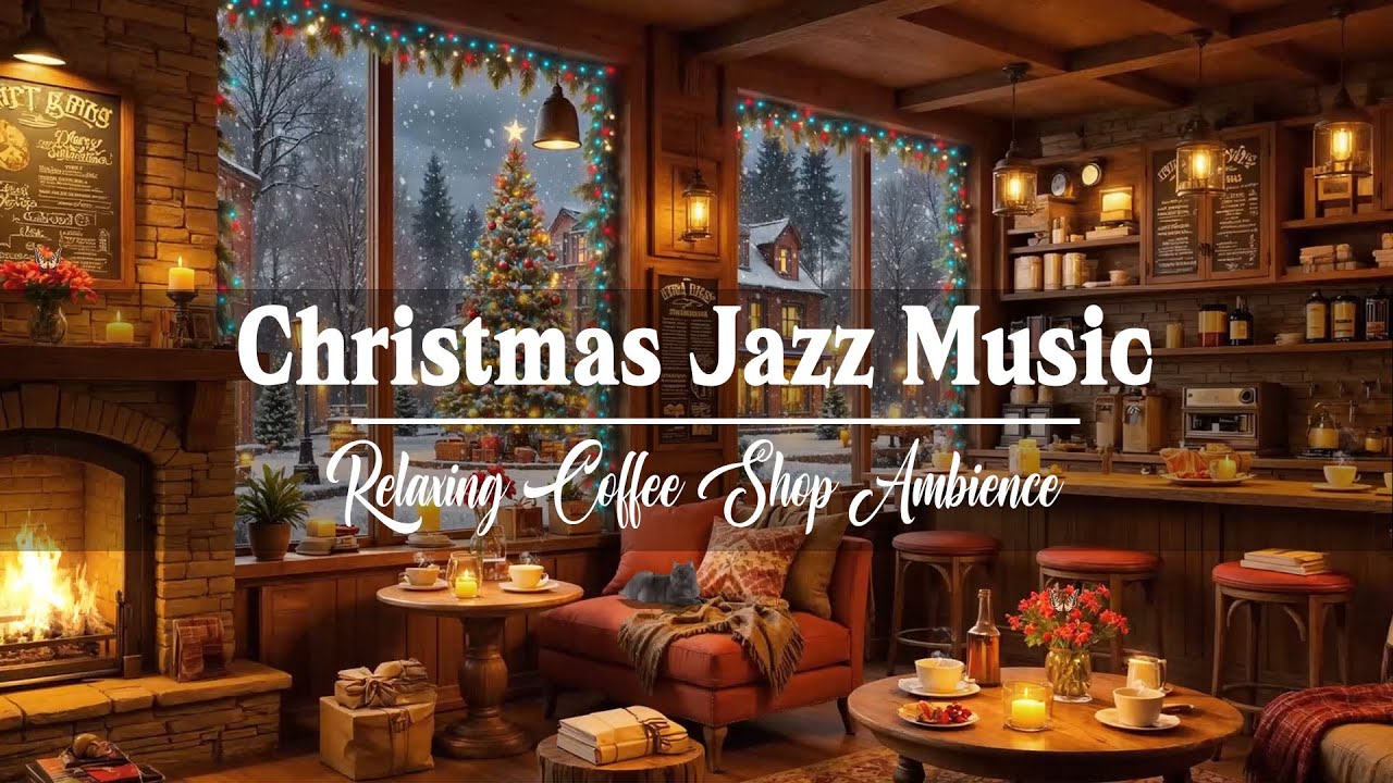 Holiday Jazz Music - Relaxing Outdoor Jazz Coffee Shop - Cozy Christmas ...
