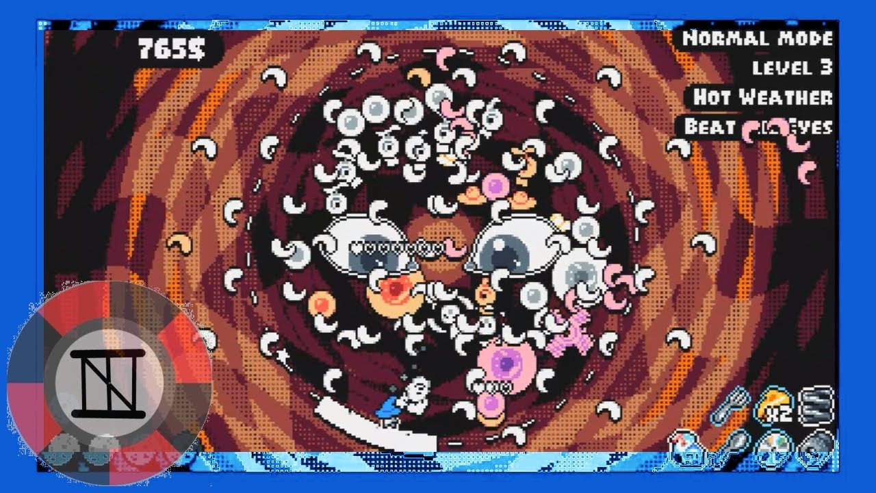 01 MOONPONG をPlay。スタート～第3BOSS「巨大両目👀」で敗北まで - YouTube