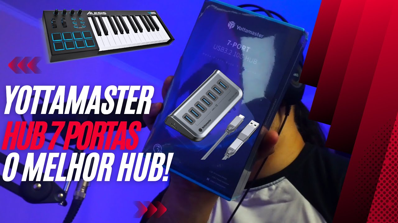 Yottamaster Hub 7 Portas - O MELHOR HUB USB para HOME STUDIOS! - ALIEXPRESS #2023 - YouTube