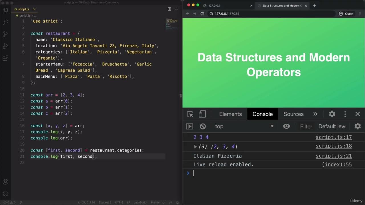 103 Destructuring Arrays Youtube