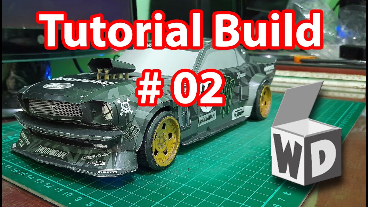 Build Papercraft Ford Mustang Hoonicorn V1 KenBlock #02 - YouTube