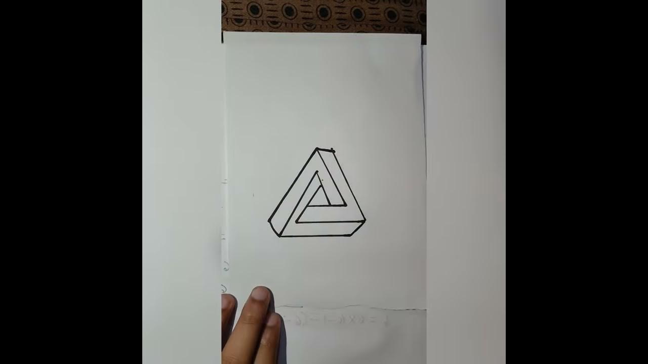 How To Draw A 3D Triangle In 15 Seconds | Optical Illusion Drawing ...