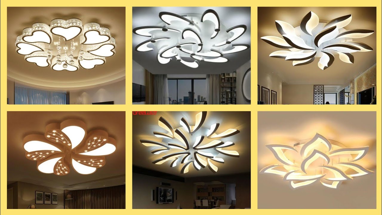 Acrylic flowers flush Mount light contemporary LED 15 light ceilings ...