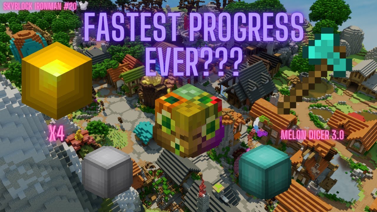 INSANELY Fast Progress!!! Hypixel Skyblock ironman ep 20 - YouTube