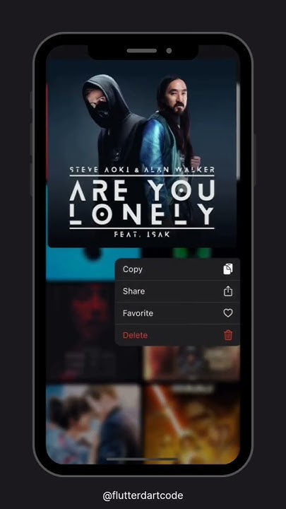Flutter iOS context menu ui design 🚀🚀 #flutter #android #graphicdesign #ironman #dart #uidesign ...