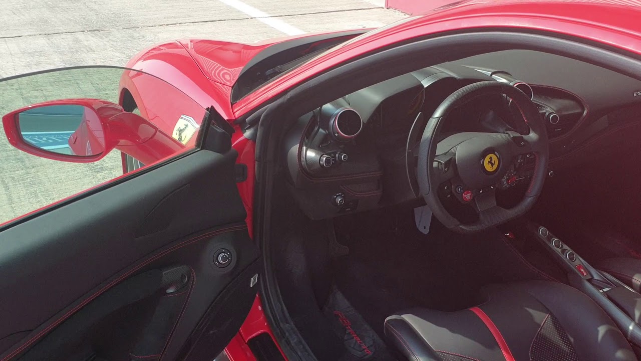 Ferrari F8 tributo black interior - YouTube