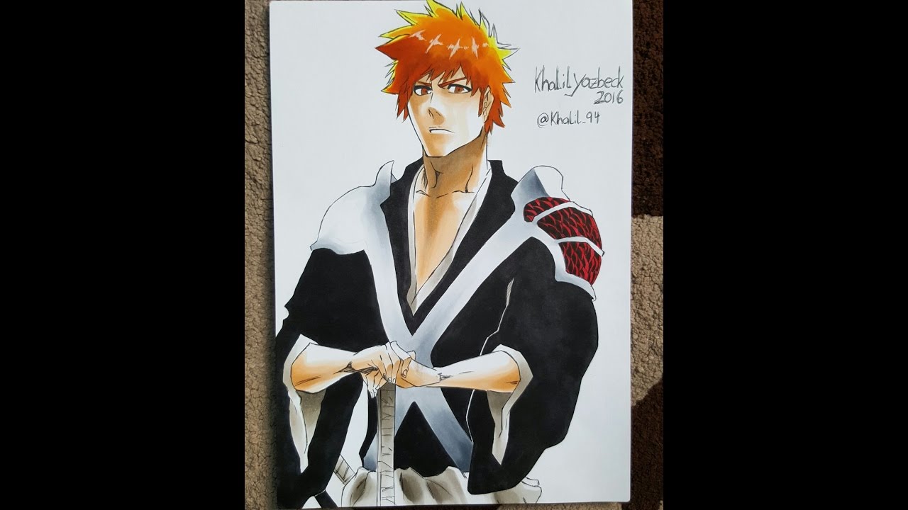 BLEACH - Speed Drawing - Ichigo Kurosaki - YouTube