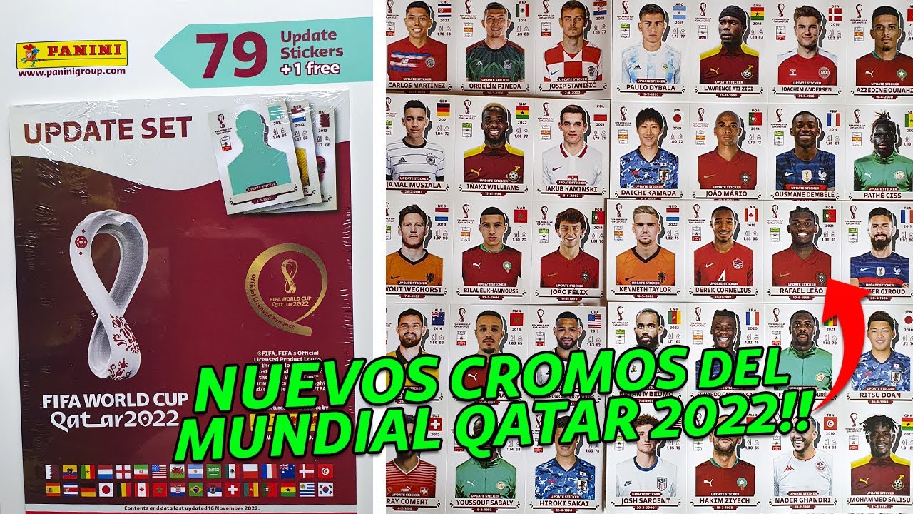 NUEVOS CROMOS del MUNDIAL QATAR 2022 !!! LA ACTUALIZACIÓN de PANINI ...