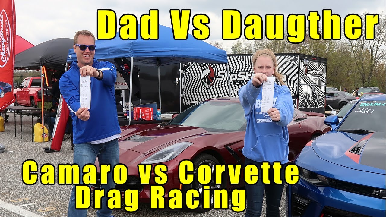 17 yr old Daughter Races DAD on the drag strip. Who wins? - YouTube