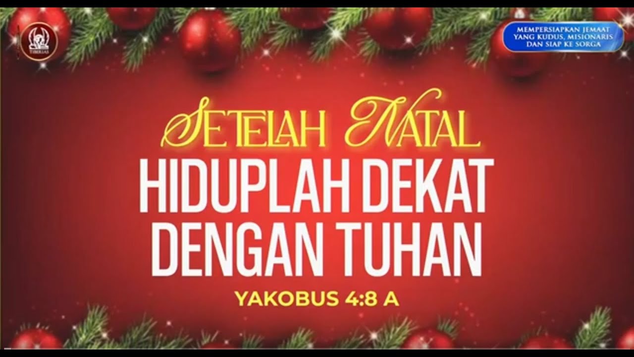 Setelah Natal Hiduplah Dekat Dengan Tuhan | Pdt. Alexander Simanjuntak ...