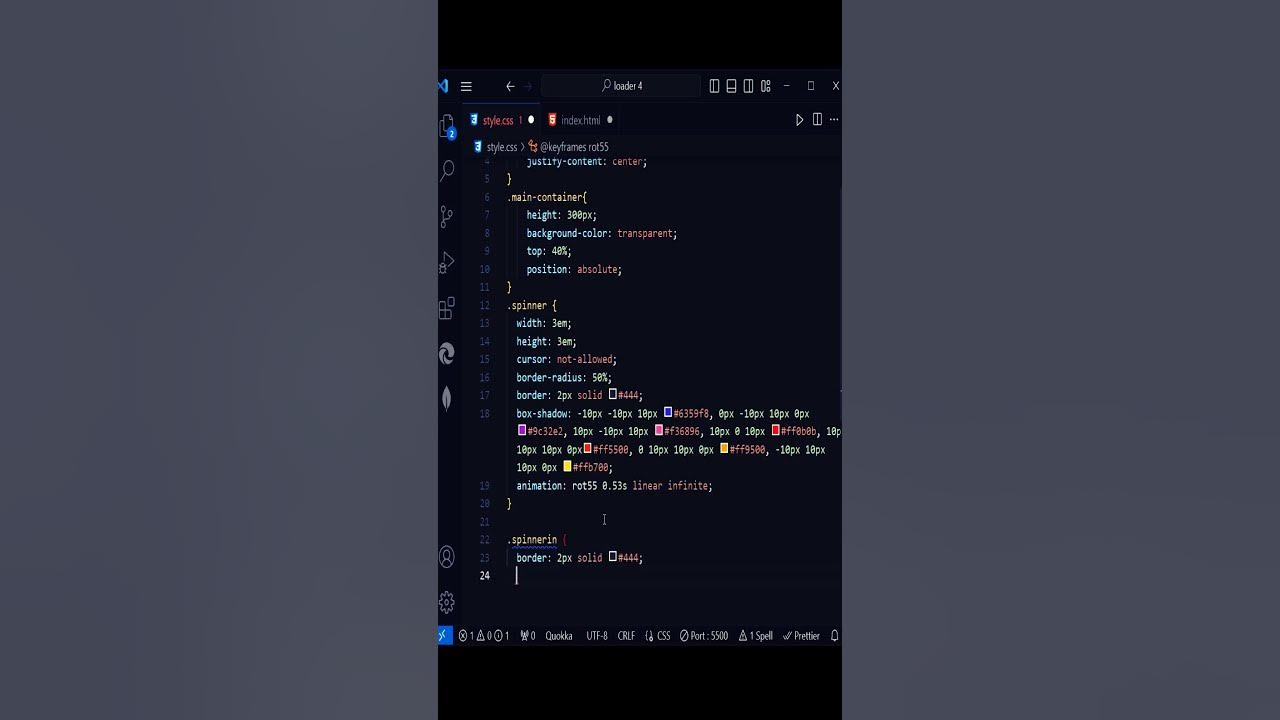 😀 How To Create New Animation Loader 5 Coding Css Htmlcss Code Tutorial Cssanimation Html