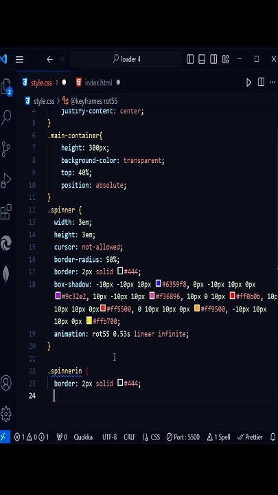 😀 How To Create New Animation Loader 5 Coding Css Htmlcss Code Tutorial Cssanimation Html