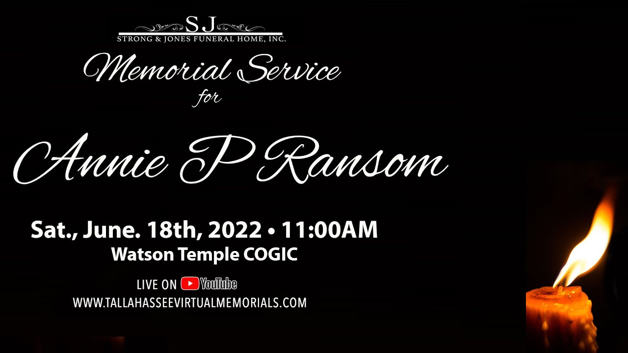 Annie P. Ransom Memorial Service - YouTube
