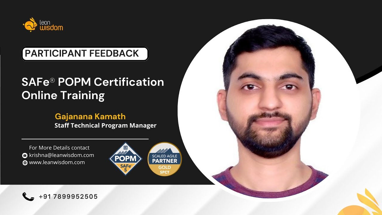 SAFe POPM Certification Training | LeanWisdom - YouTube