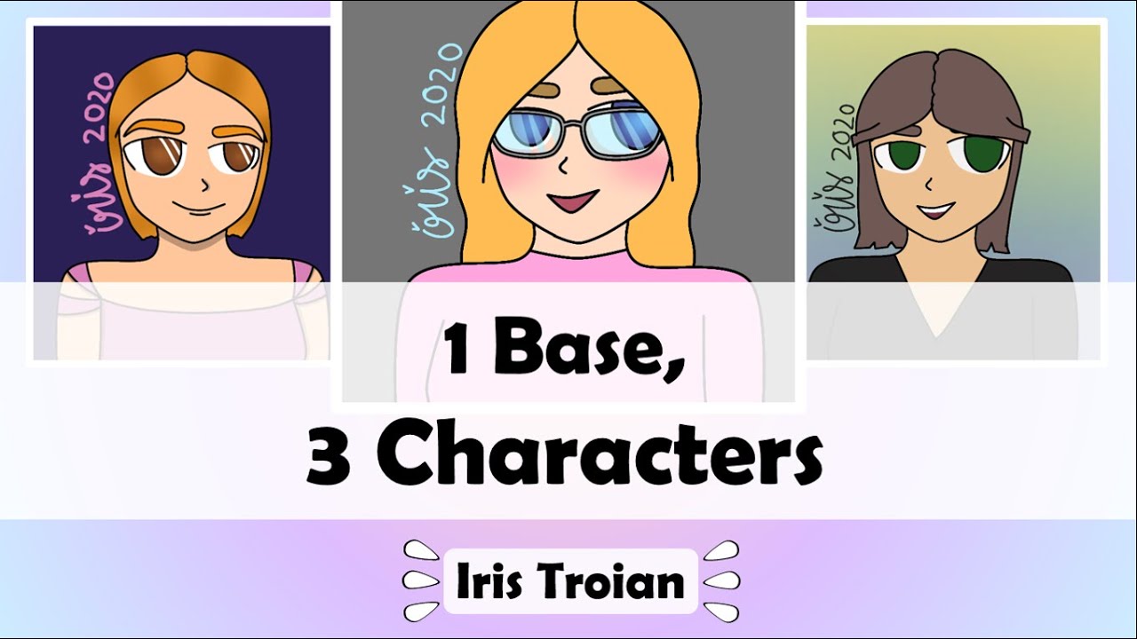 Let's Draw: 3 characters, 1 base! - YouTube