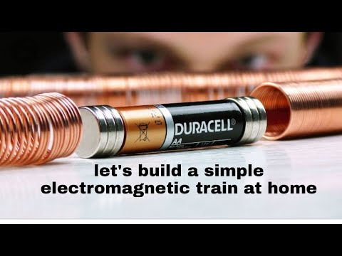 Let' build a simple electromagnetic train at home - YouTube