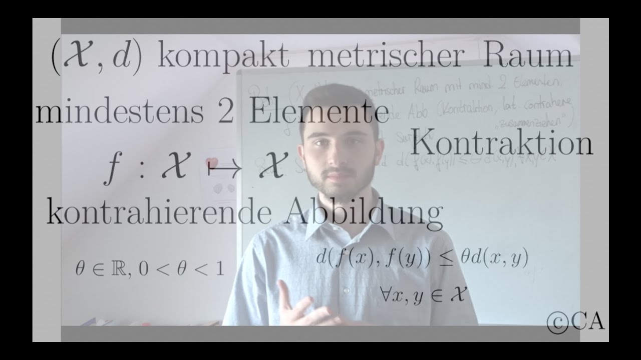 Kompakt metrischer Raum kontrahierende Abbildung nicht surjektiv ...