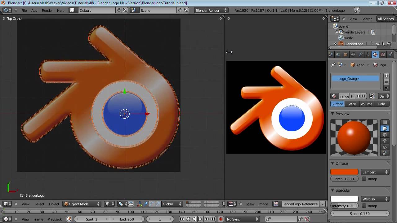 Making a Blender Logo using Curves - HD - Part 2 - YouTube