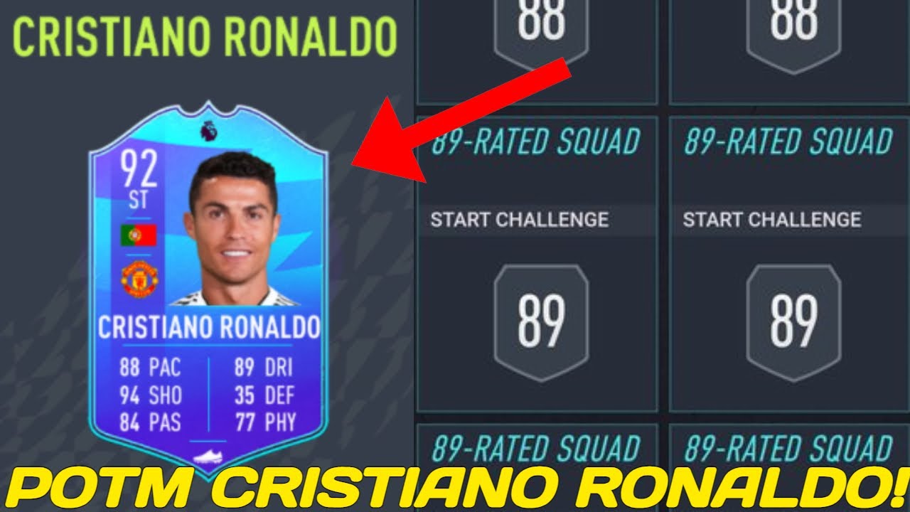 LOL *NEW* 92 POTM CRISTIANO RONALDO SBC (92 Rated Premier League POTM ...