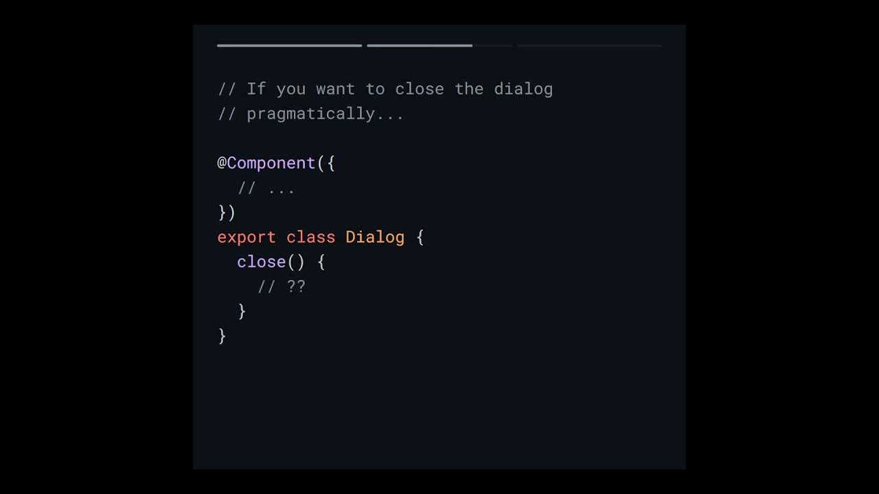 Close Angular Material Dialog Programmatically #coding #angulardeveloper #angularmaterial - YouTube